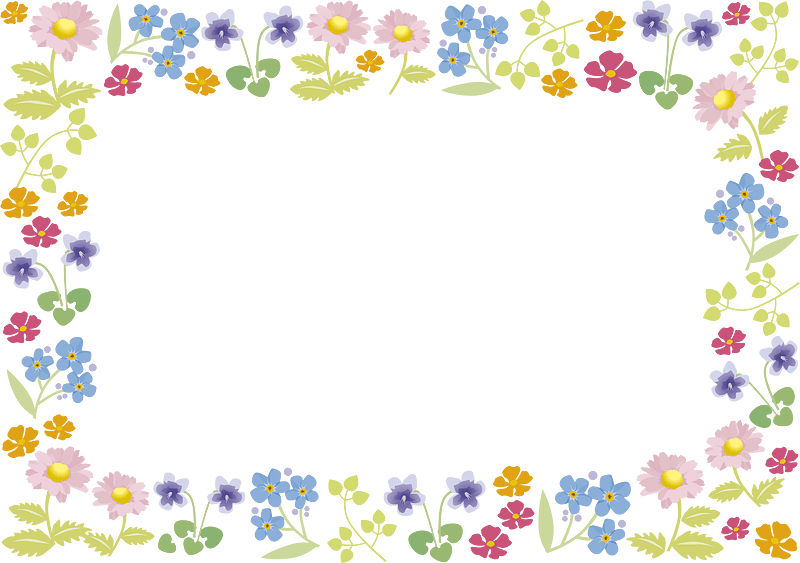 Flower frame - Free vector clipart images on creazilla.com