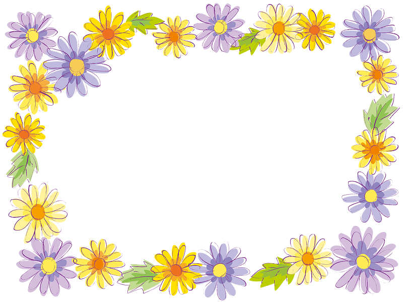 Flower frame clipart. Free download transparent .PNG | Creazilla