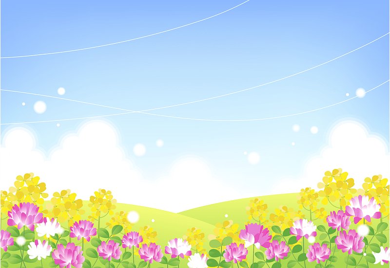 Flower hill landscape - Free vector clipart images on creazilla.com