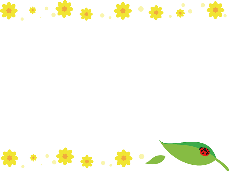 Flower ladybug frame - Free vector clipart images on creazilla.com