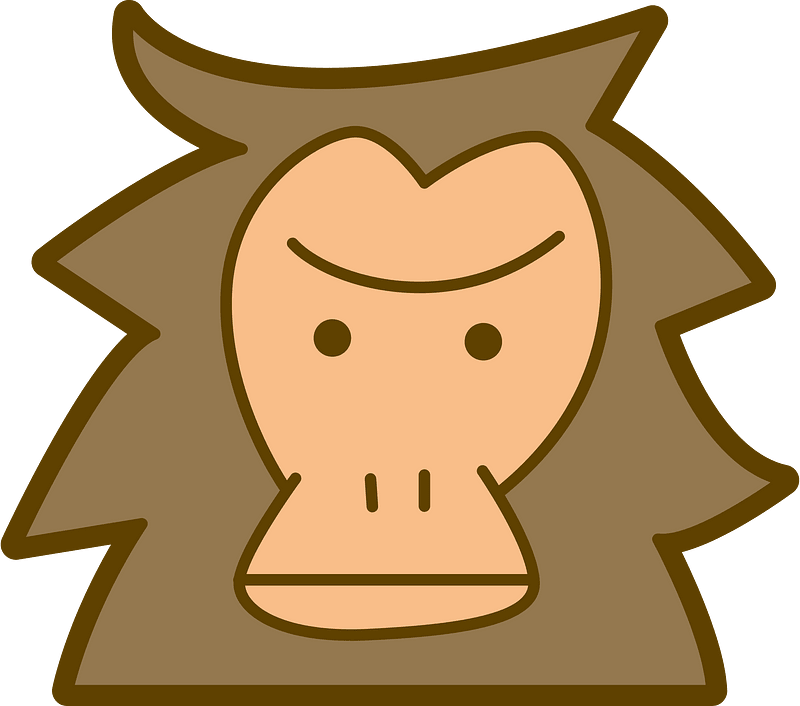 Monkey face clipart. Free download transparent .PNG | Creazilla