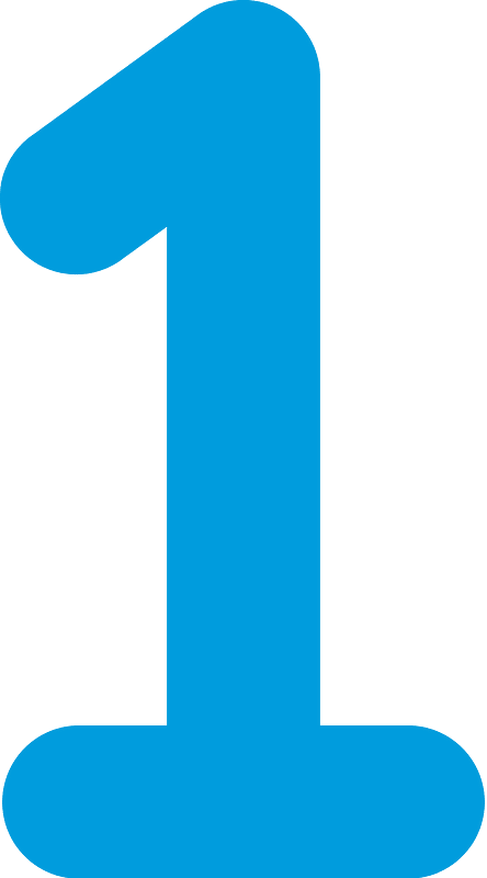 One clipart. Free download transparent .PNG | Creazilla