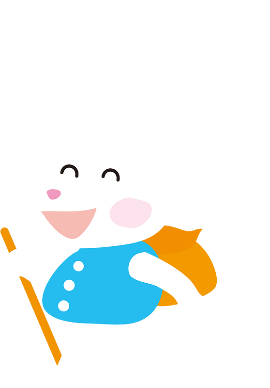 Rabbit hiking - Free vector clipart images on creazilla.com