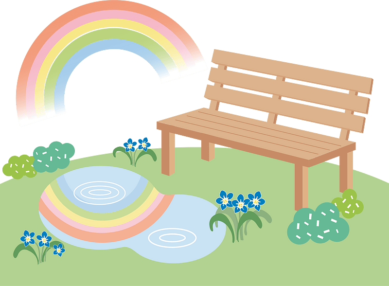Rainbow bench - Free vector clipart images on creazilla.com
