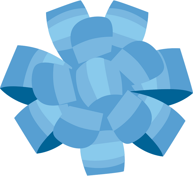 Ribbon flower - Free vector clipart images on creazilla.com