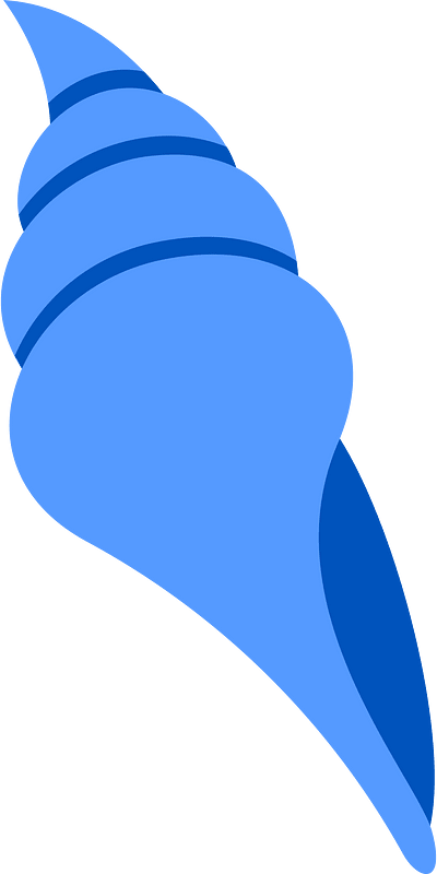Blue Seashell Clipart