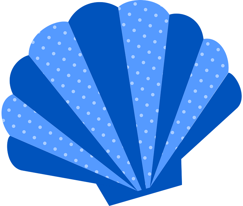 Blue Seashells Clipart