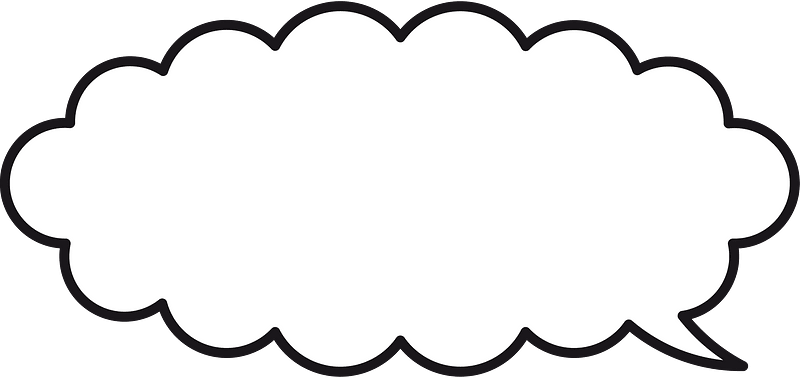 Free Word Balloon Clipart Black