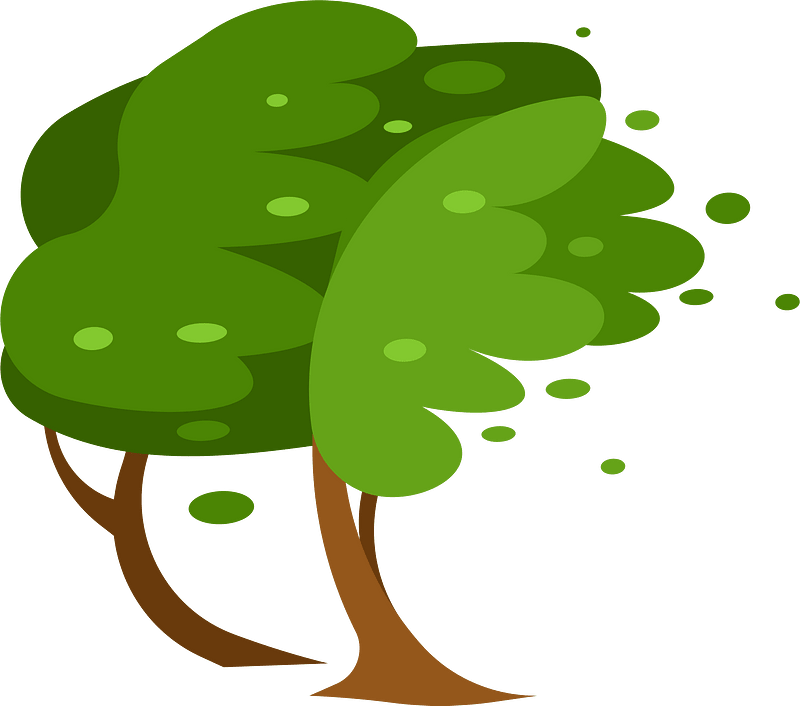 Wind blowing trees clipart. Free download transparent .PNG | Creazilla