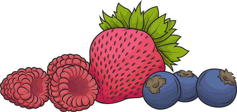 Raspberry, strawberry and blueberry clipart. Free download transparent ...