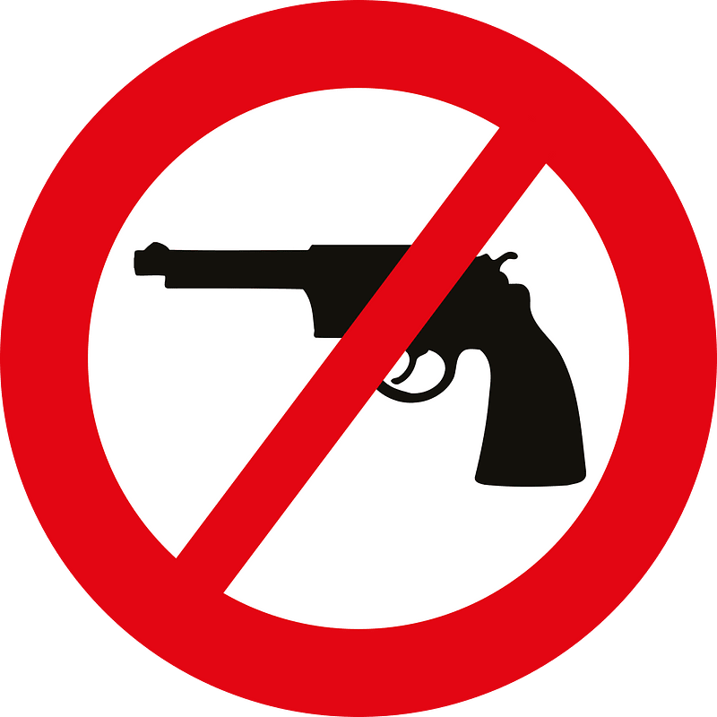 No weapon sign - Free vector clipart images on creazilla.com