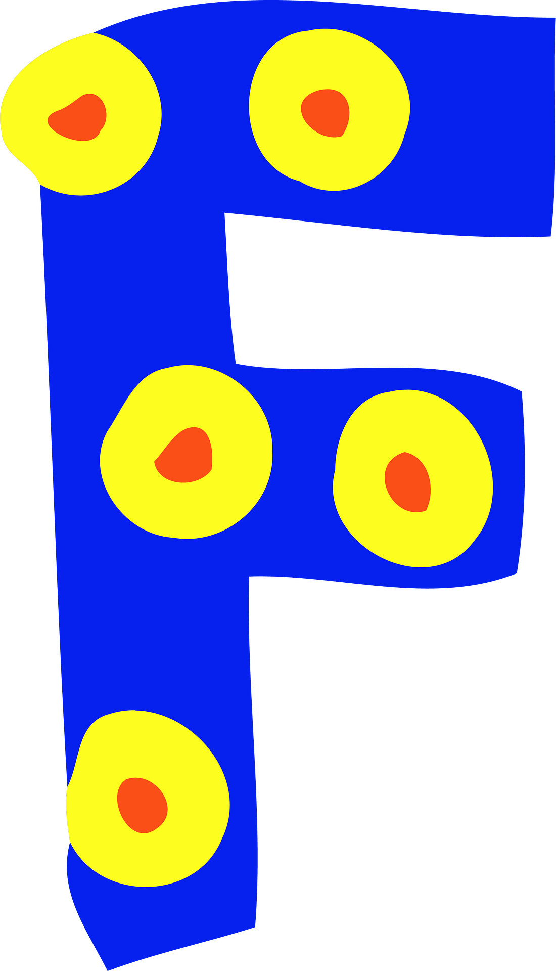 Colourful letter f clipart. Free download transparent .PNG | Creazilla