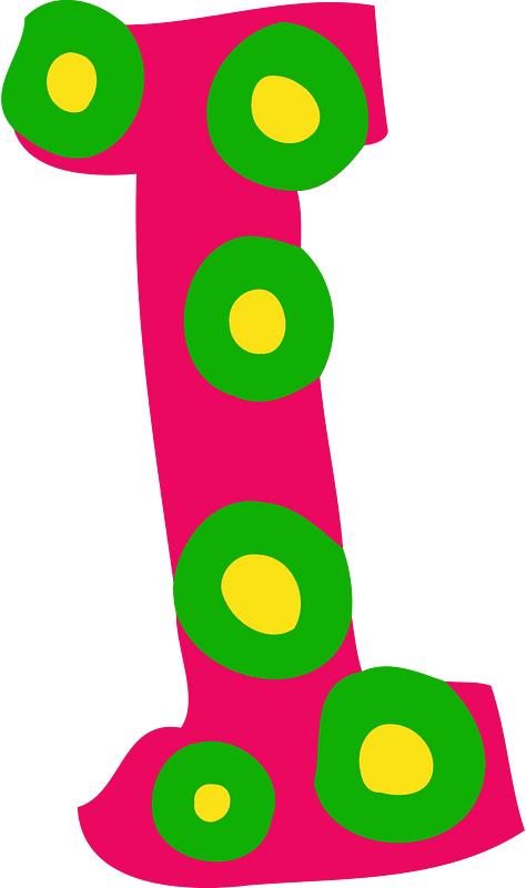 Colourful letter i clipart. Free download transparent .PNG | Creazilla