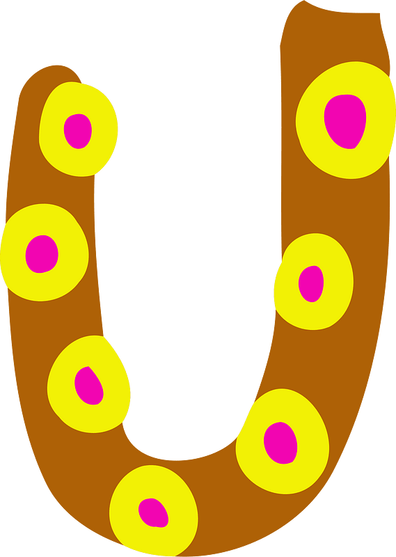 Colourful letter u clipart. Free download transparent .PNG | Creazilla