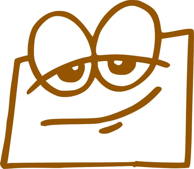 Funny square face clipart. Free download transparent .PNG | Creazilla