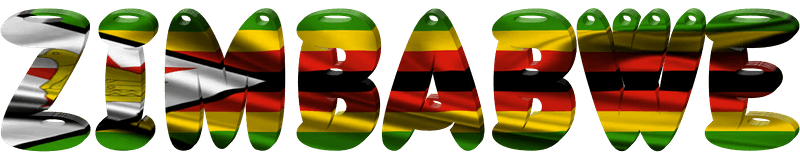 Zimbabwe lettering with flag - Free vector clipart images on creazilla.com