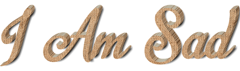 I Am Sad stylized lettering clipart. Free download transparent .PNG ...