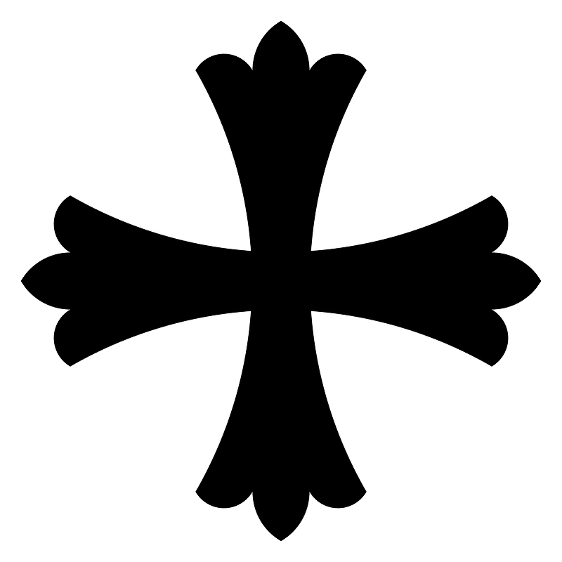 Cross-Patonce-Heraldry clipart. Free download transparent .PNG | Creazilla