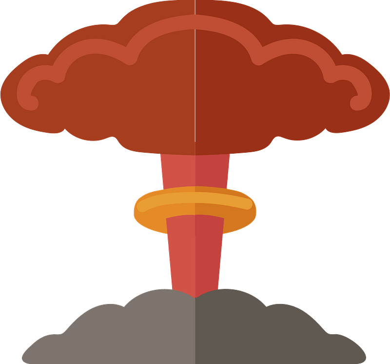 Nuclear explosion - Free vector clipart images on creazilla.com