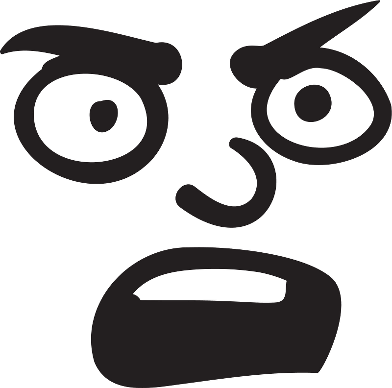 Rageful face clipart. Free download transparent .PNG | Creazilla