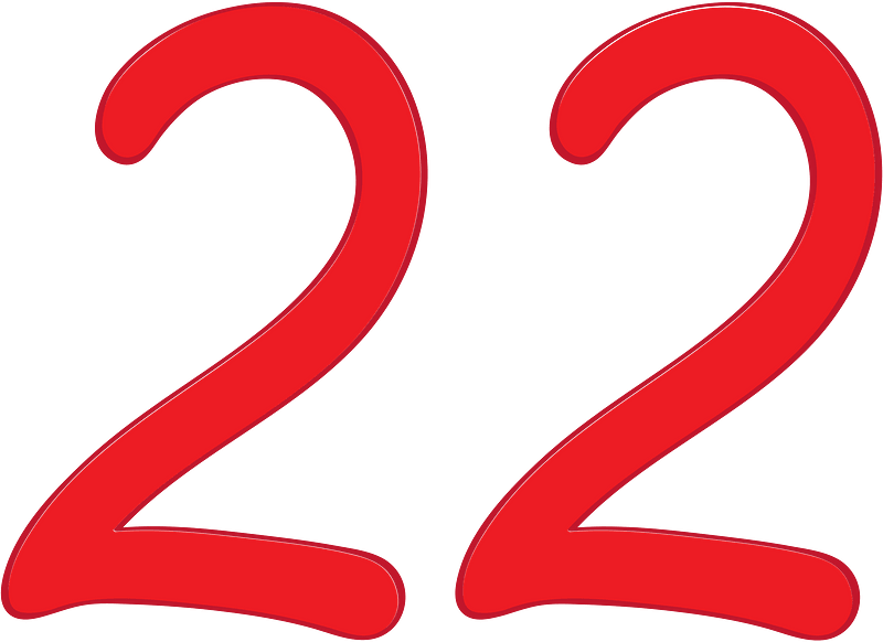 Number 22 clipart. Free download transparent .PNG | Creazilla Number 22 clipart. Free download transparent .PNG | Creazilla