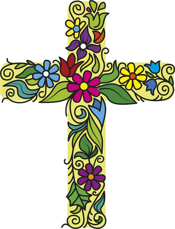 Flower Cross clipart. Free download transparent .PNG | Creazilla