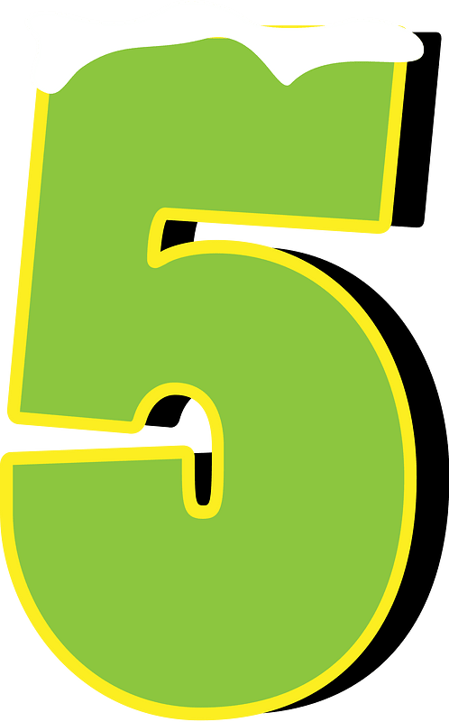 Número 5 - Imágenes prediseñadas vectoriales gratuitas en creazilla.com