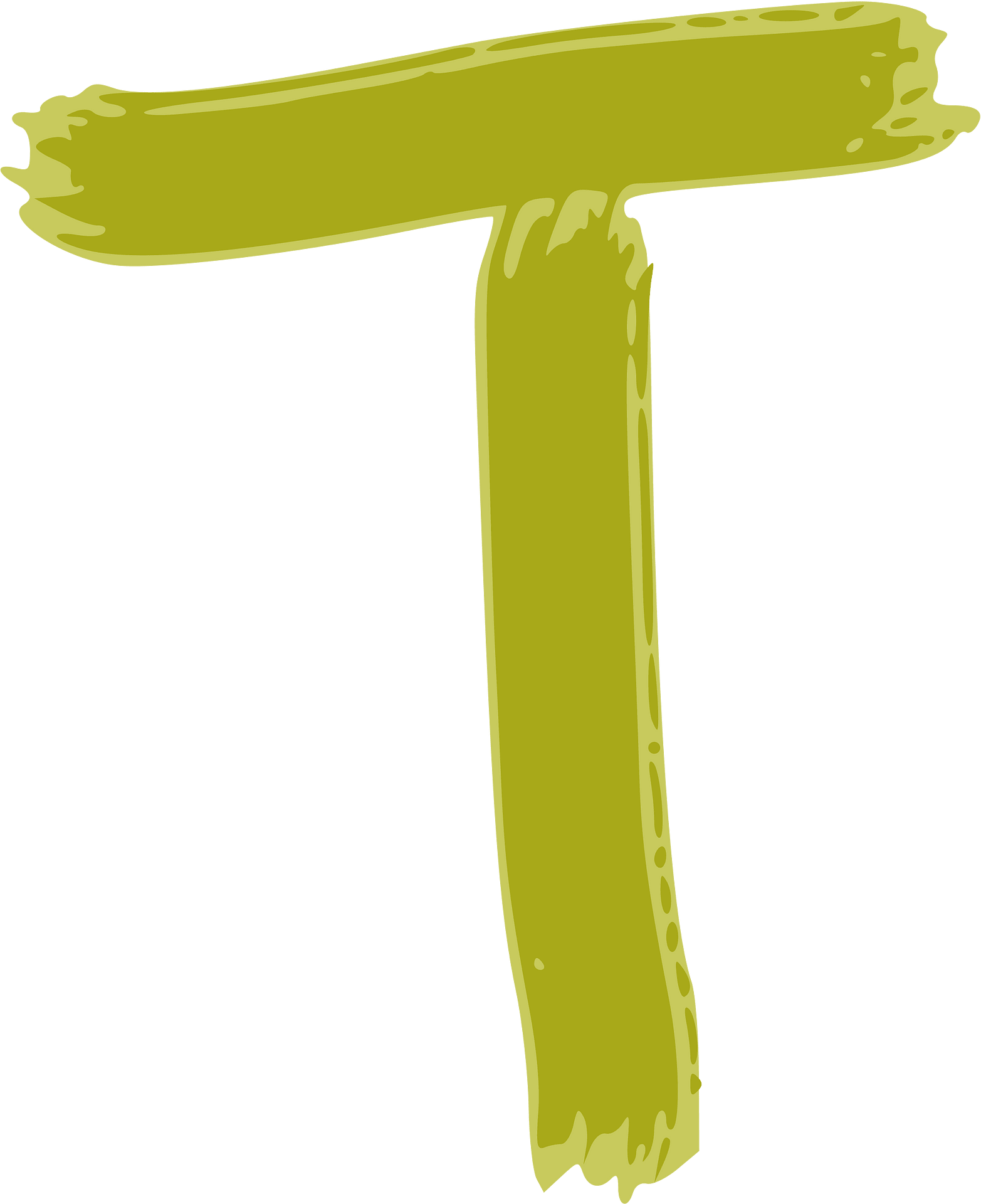 The Letter T In Green