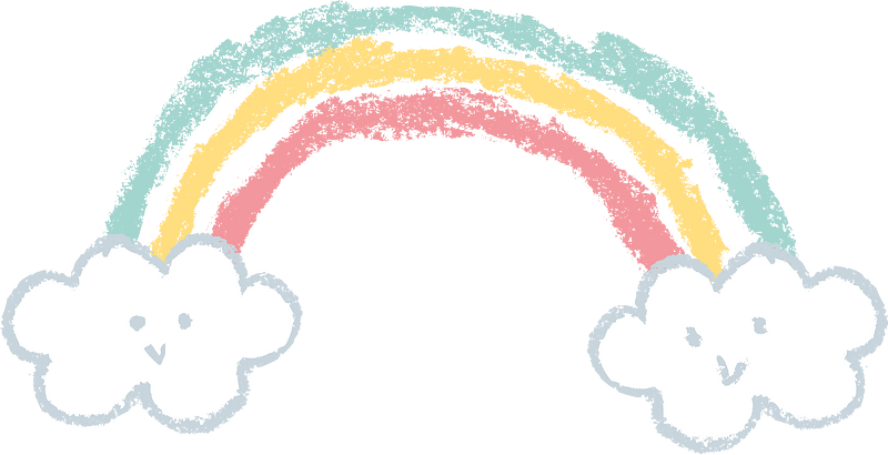 Rainbow with clouds - Free vector clipart images on creazilla.com