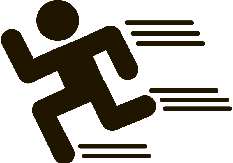 Run away pictogram - Free vector clipart images on creazilla.com