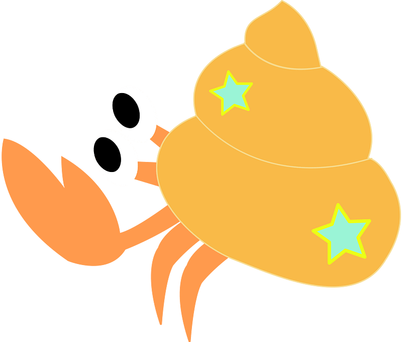 Hermit crab - Free vector clipart images on creazilla.com
