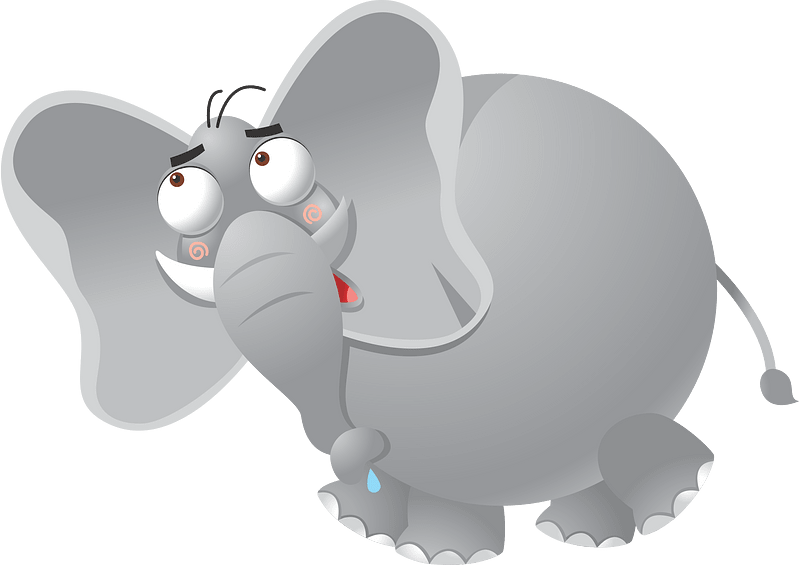 Cartoon elephant clipart. Free download transparent .PNG | Creazilla