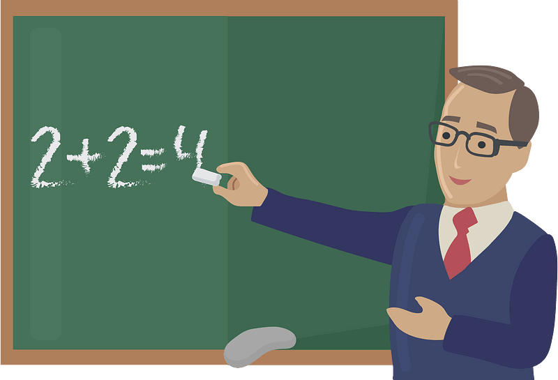 Math teacher clipart. Free download transparent .PNG | Creazilla