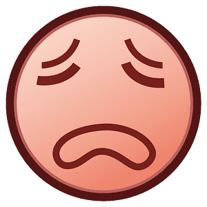 Weary face - Free vector emoji on creazilla.com