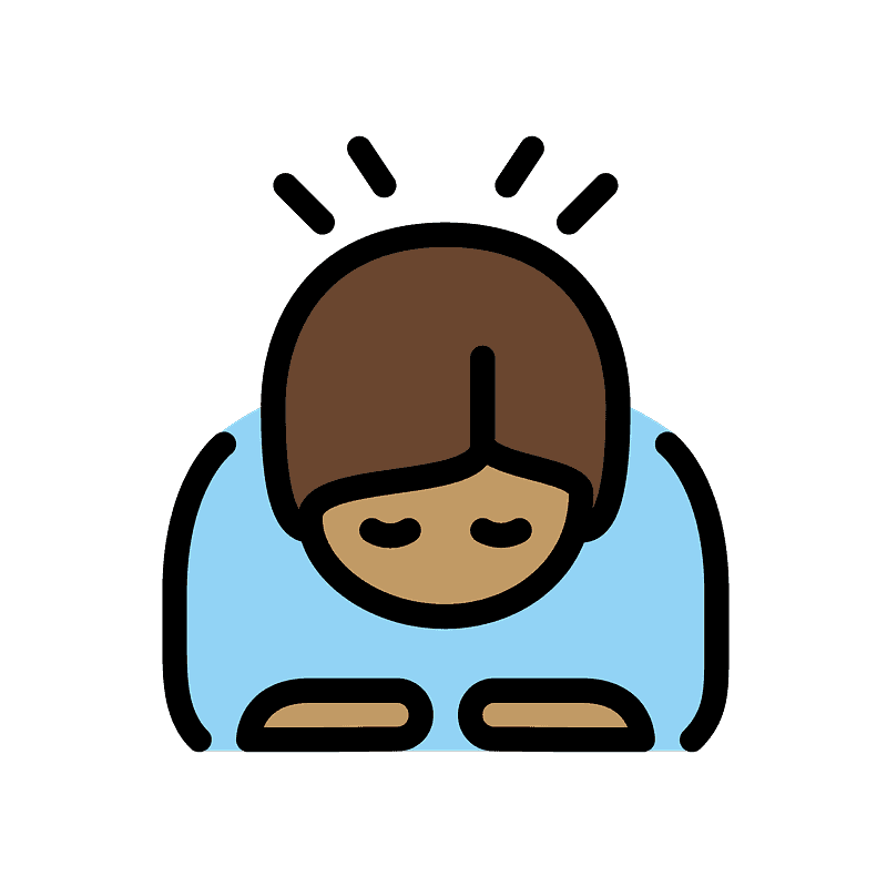 Person bowing - Free vector emoji on creazilla.com