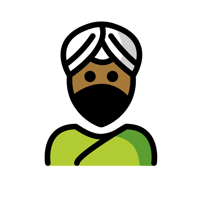 Man wearing turban - Free vector emoji on creazilla.com