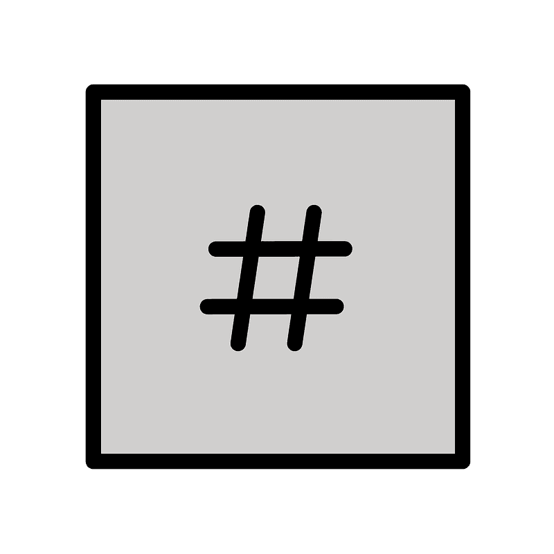 Keycap: # emoji clipart. Free download transparent .PNG | Creazilla