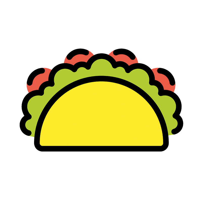 Taco emoji clipart. Free download transparent .PNG | Creazilla