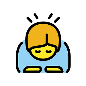 Person bowing emoji clipart. Free download transparent .PNG | Creazilla