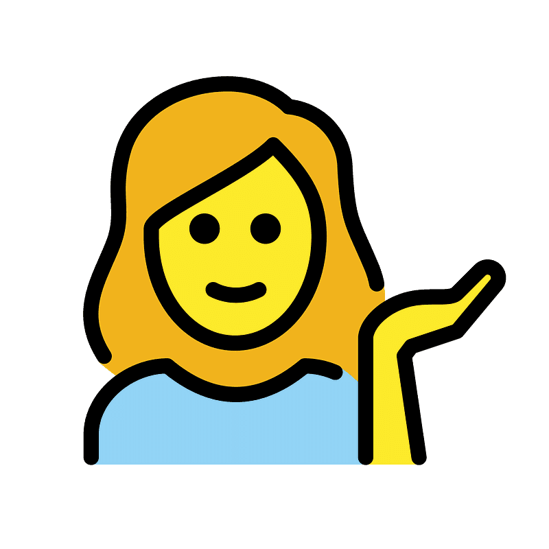 Woman tipping hand emoji clipart. Free download transparent .PNG ...