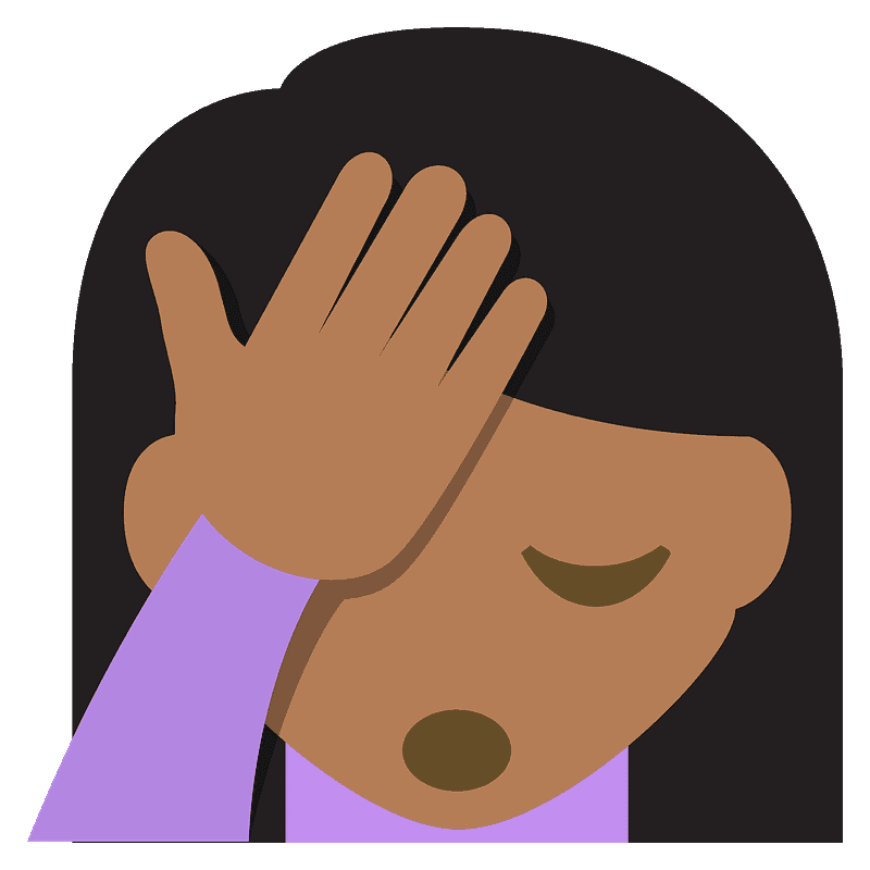 Person facepalming - Free vector emoji on creazilla.com