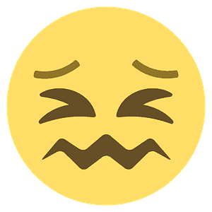 Confounded face - Free vector emoji on creazilla.com