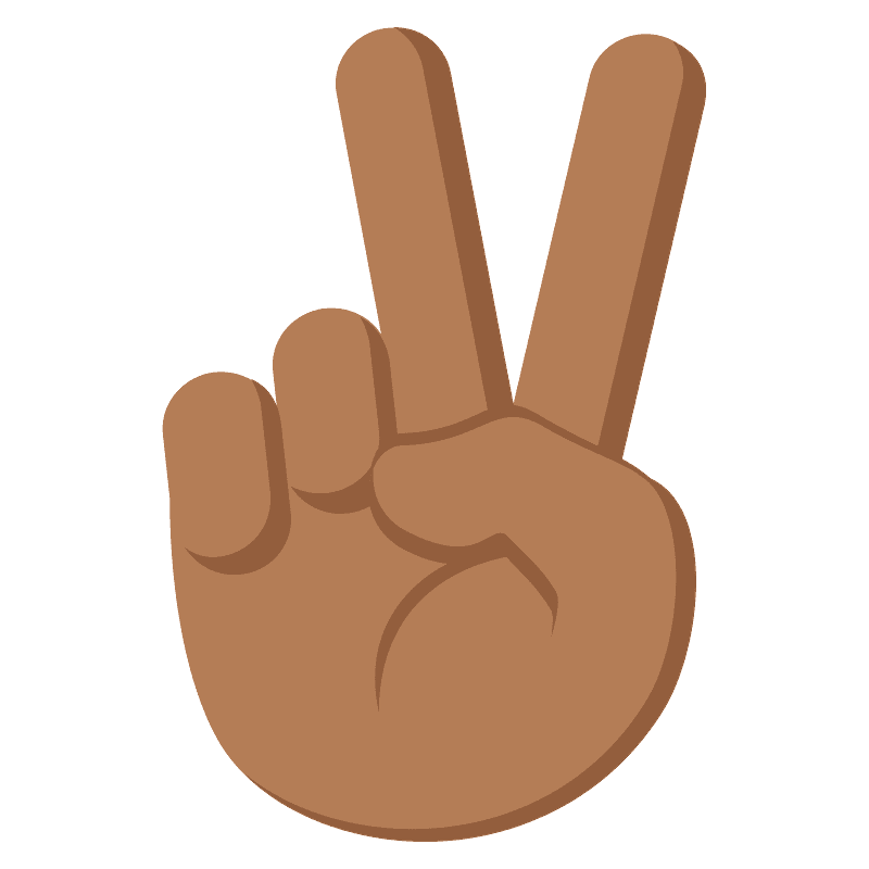 Victory hand emoji clipart. Free download transparent .PNG | Creazilla