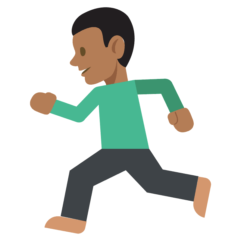 Person running emoji clipart. Free download transparent .PNG | Creazilla