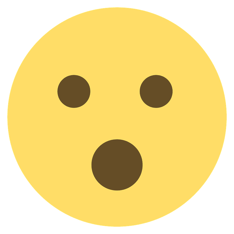 Face with open mouth emoji clipart. Free download transparent .PNG ...