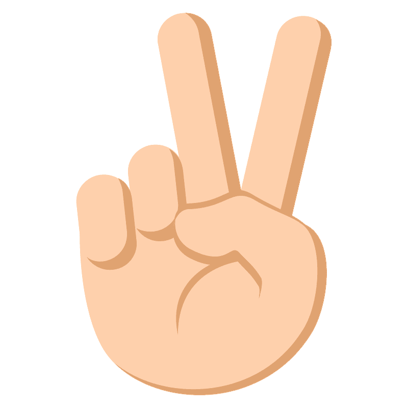 Victory hand emoji clipart. Free download transparent .PNG | Creazilla