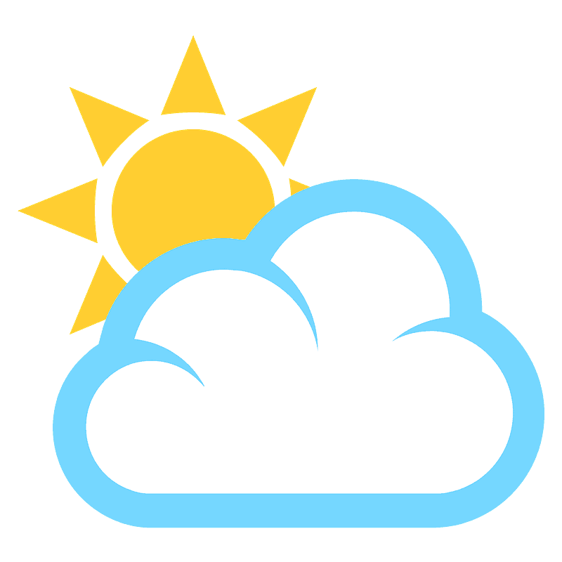 Sun behind large cloud - Free vector emoji on creazilla.com