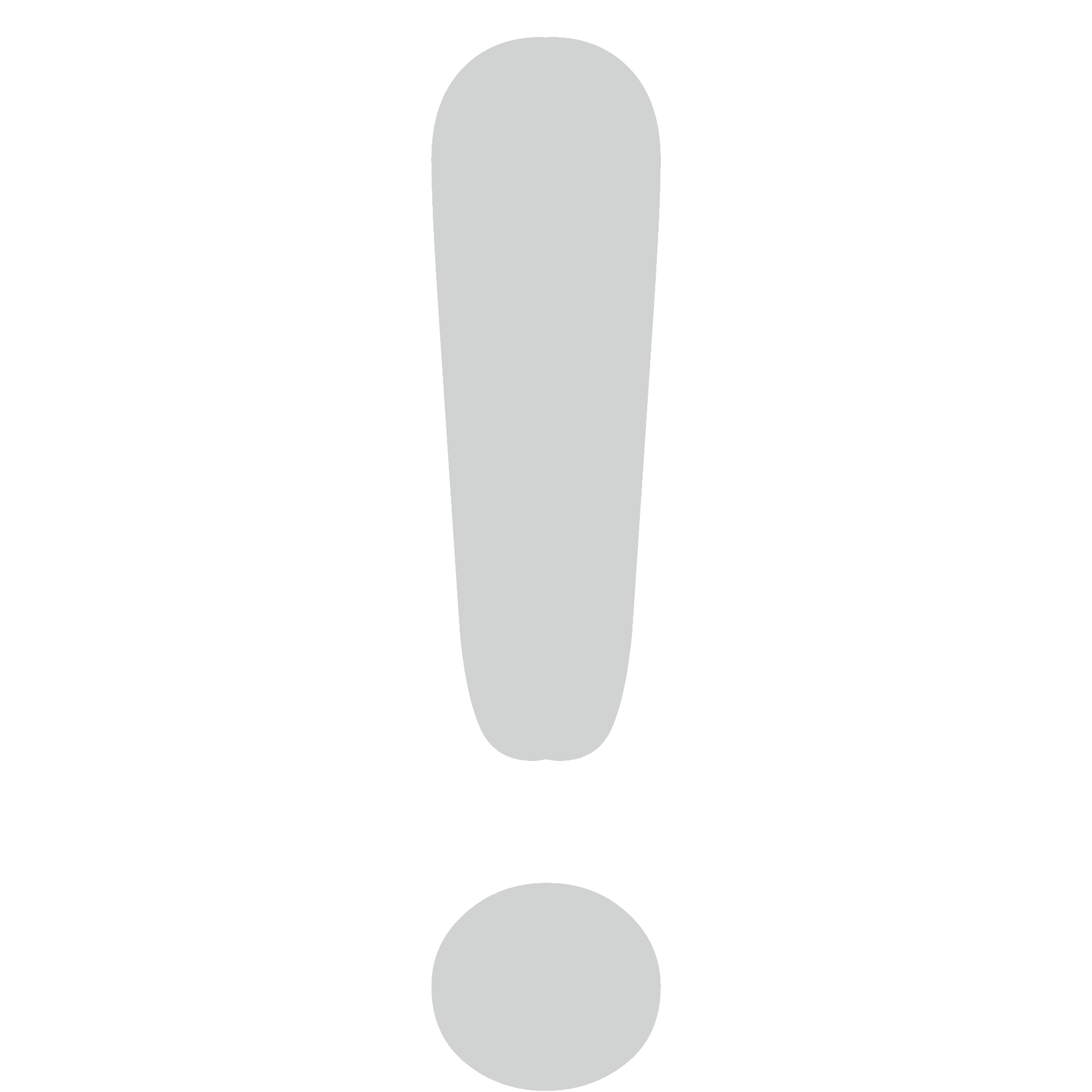White Exclamation Point Clipart