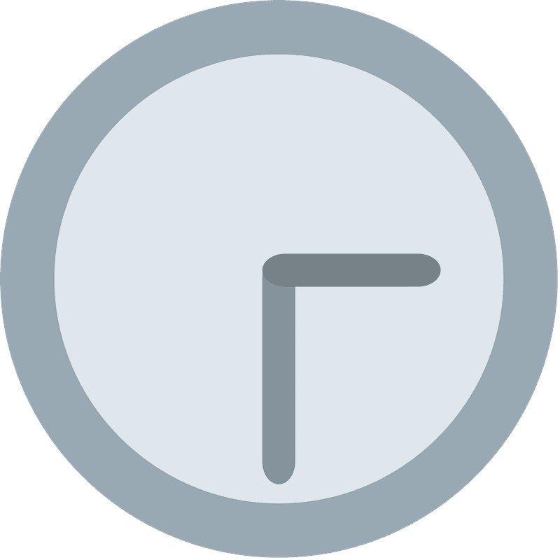 Three-thirty - Free vector emoji on creazilla.com