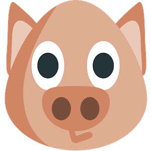 Pig face - Free vector emoji on creazilla.com